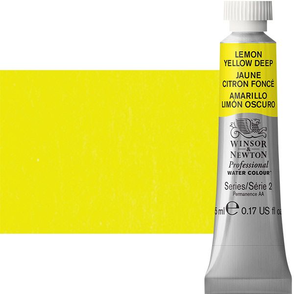 Winsor & Newton Professional Watercolor - Lemon Yellow Deep, 5ml Tube ...