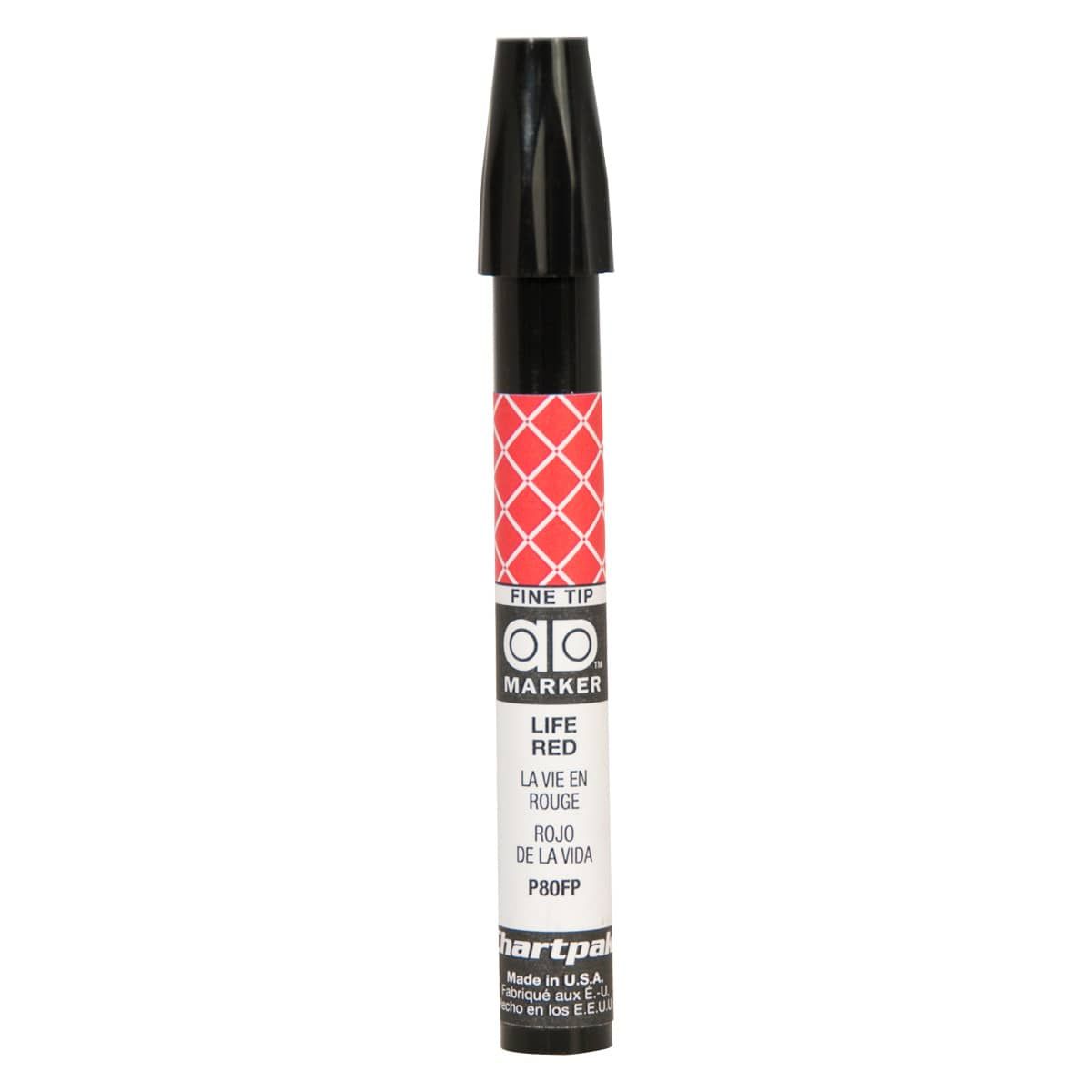 Chartpak AD Fine Tip Marker - Life Red | Jerry's Artarama