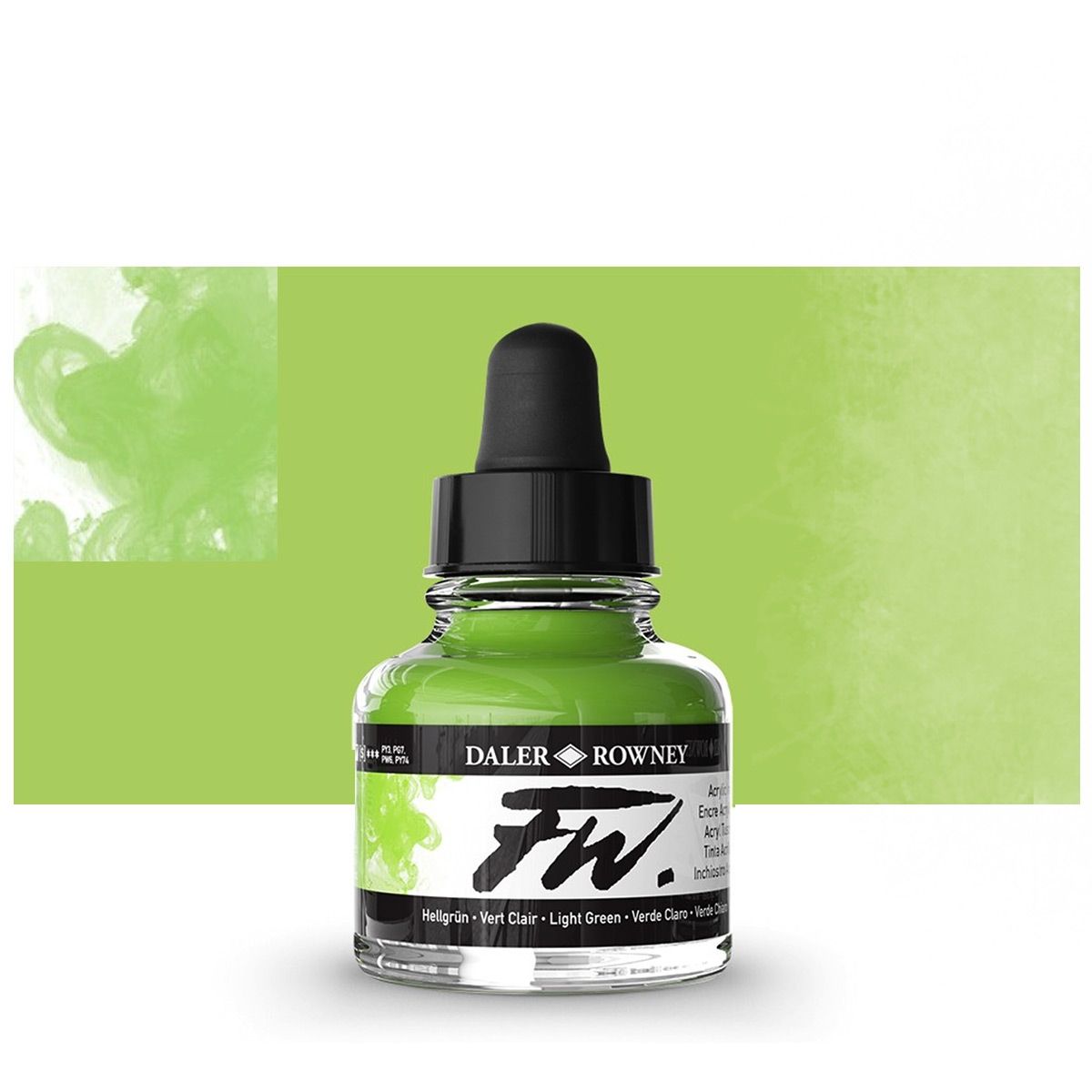 Daler-Rowney FW Acrylic Water-Resistant Artist Ink 1oz Light Green ...