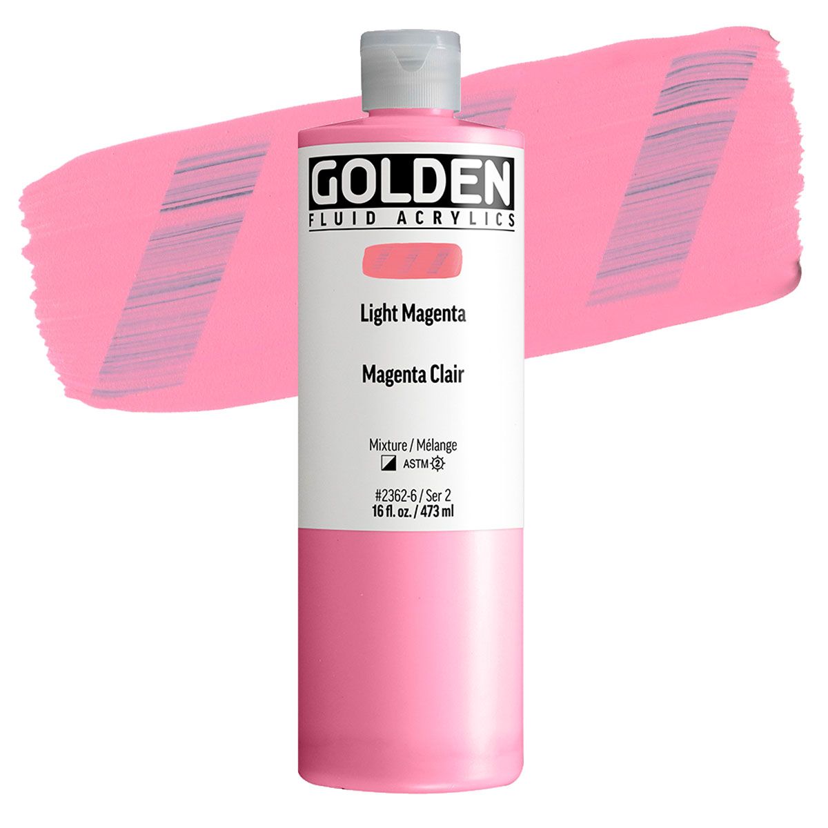 Golden Fluid Acrylic - Light Magenta, 16oz Jar | Jerry's Artarama