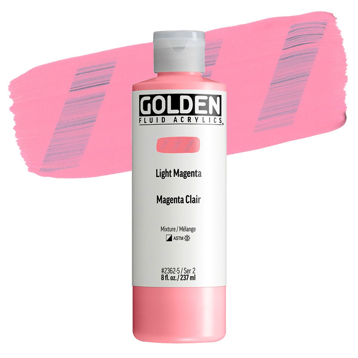 Golden Fluid Acrylic - Light Magenta, 8oz Tube | Jerry's Artarama