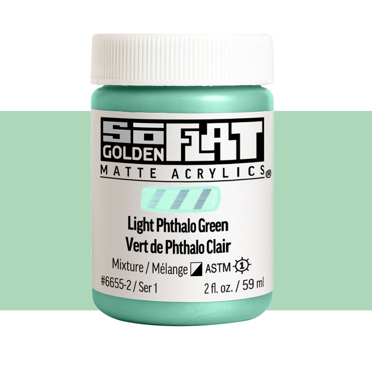 GOLDEN SoFlat Matte Acrylic - Light Phthalo Green, 2oz Jar | Jerry's ...