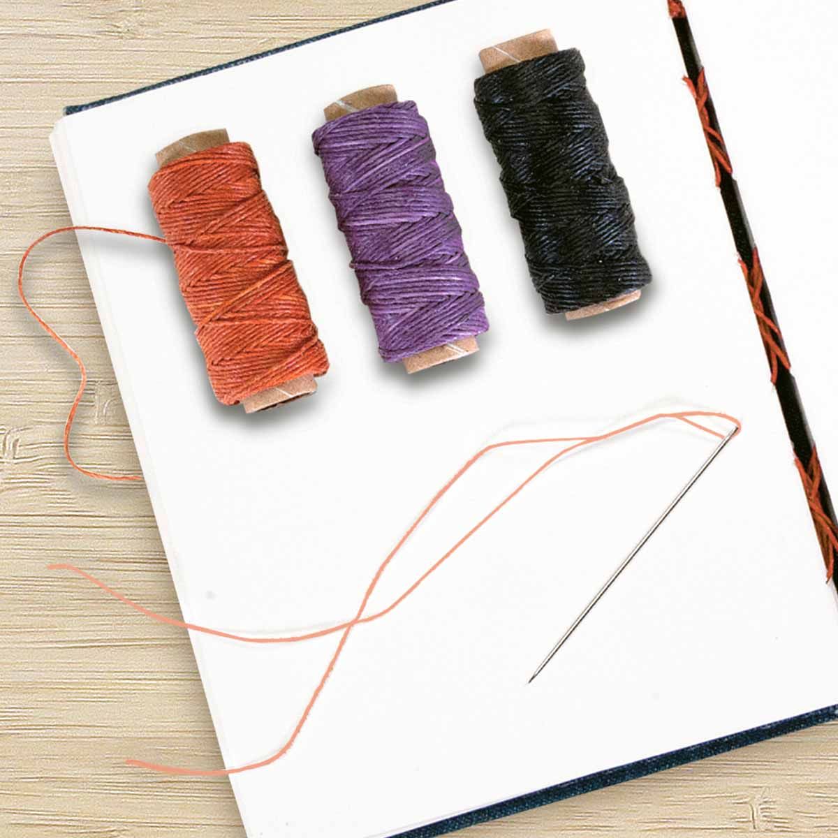 Books by Hand 3 Color Pack Waxed Linen Thread 20yd Spools | Jerry's ...