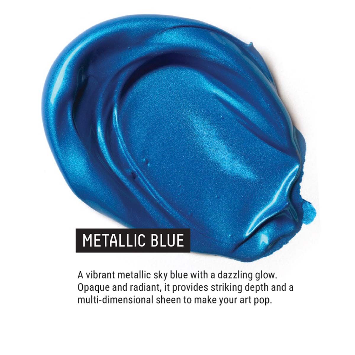Liquitex Basics Acrylic Paint - Metallic Blue, 4oz Tube | Jerry's Artarama