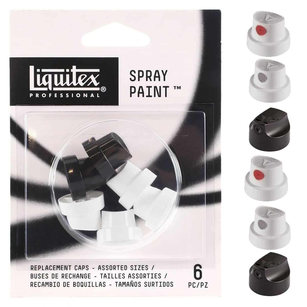 Liquitex Professional Spray Nozzles, 6 Pack Assorted Caps | Jerry's ...