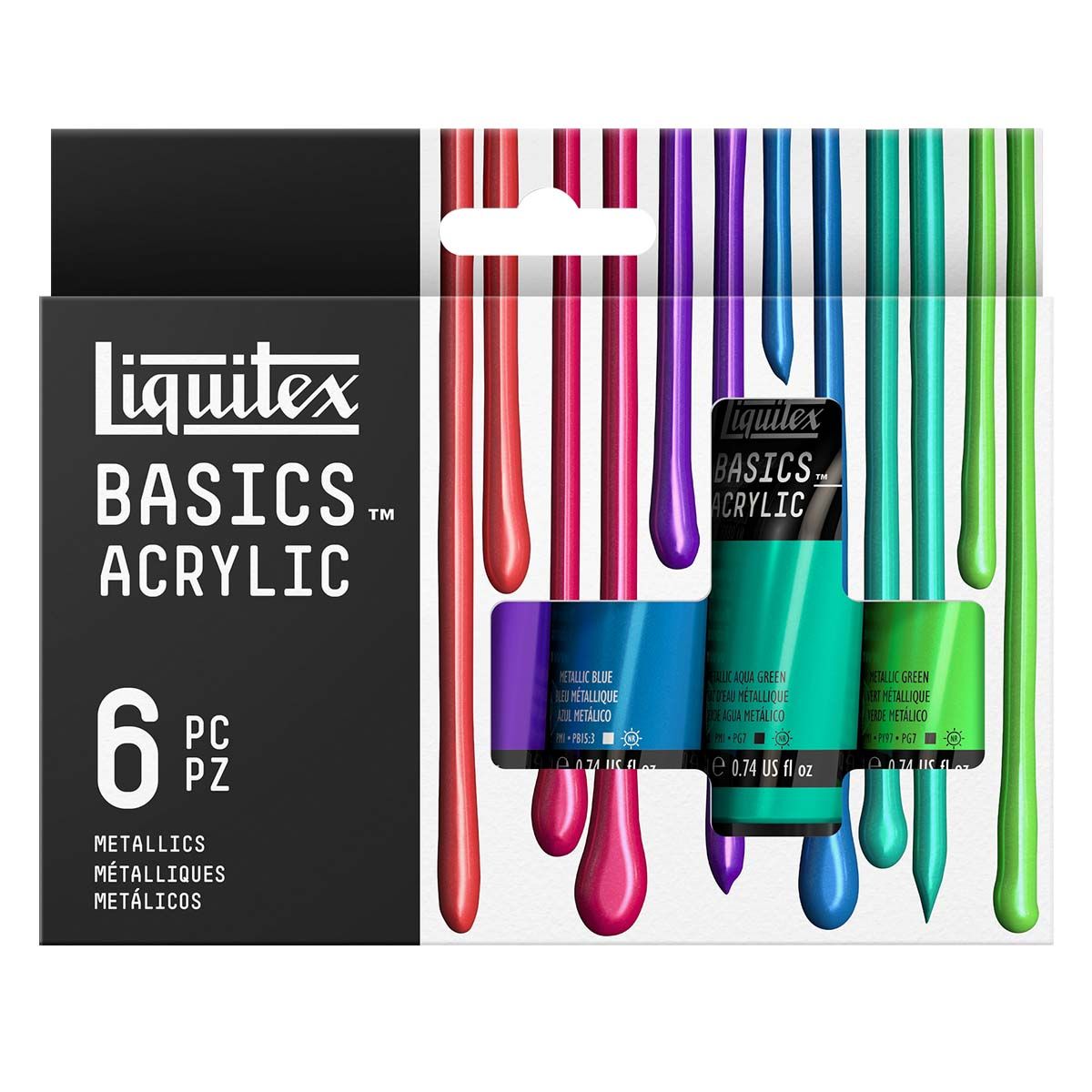 Liquitex BASICS Acrylic Metallic Set of 6, 22ml Tubes | Jerry's Artarama