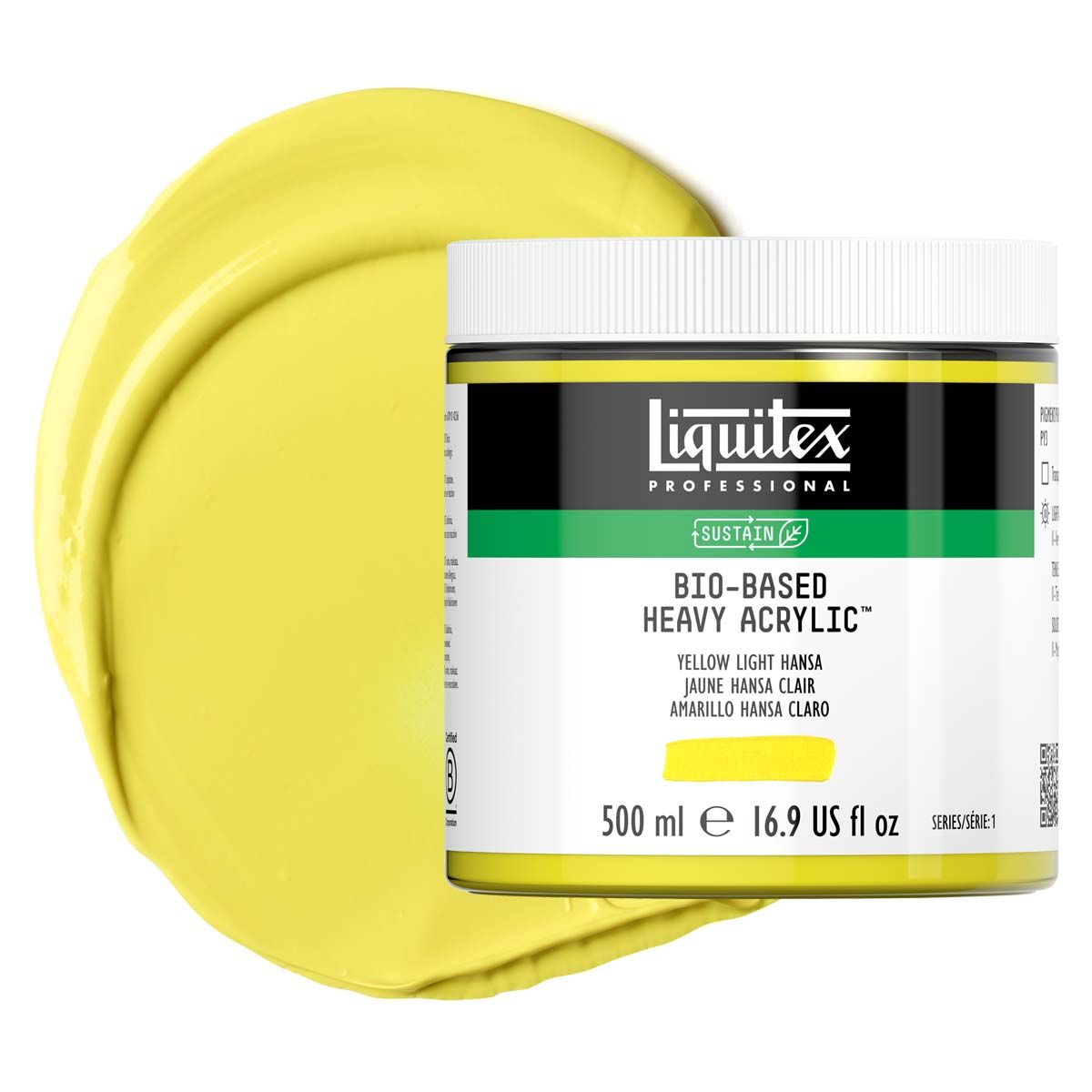 Liquitex Bio-Based Heavy Acrylic - Yellow Light Hansa, 500ml Jar ...