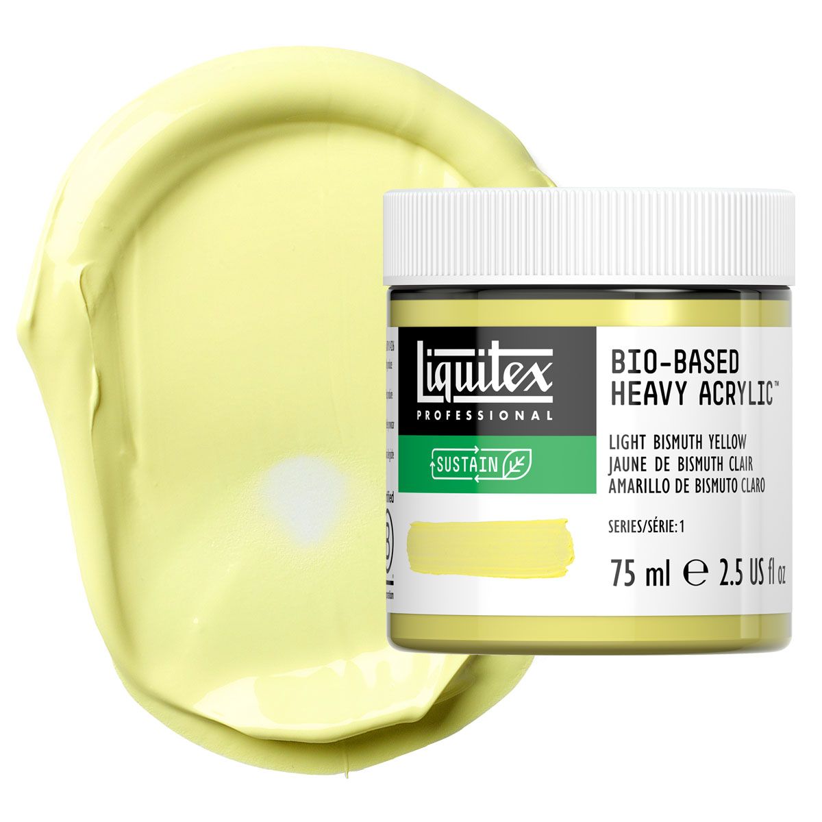Liquitex Bio-Based Heavy Acrylic - Light Bismuth Yellow, 75ml Jar ...