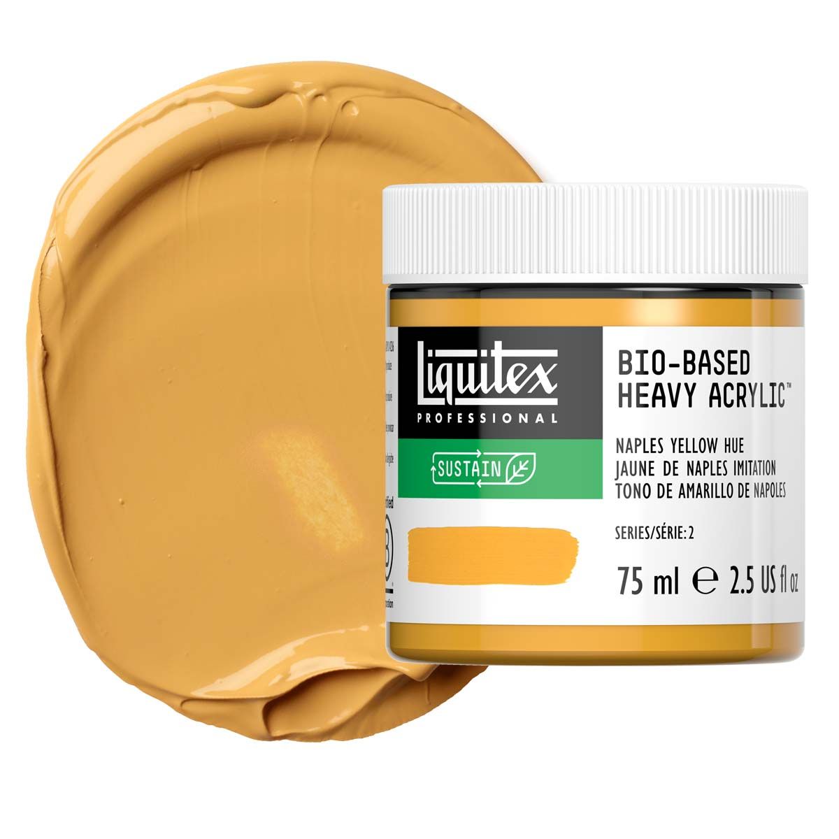 Liquitex Bio-Based Heavy Acrylic - Naples Yellow Hue, 75ml Jar | Jerry ...