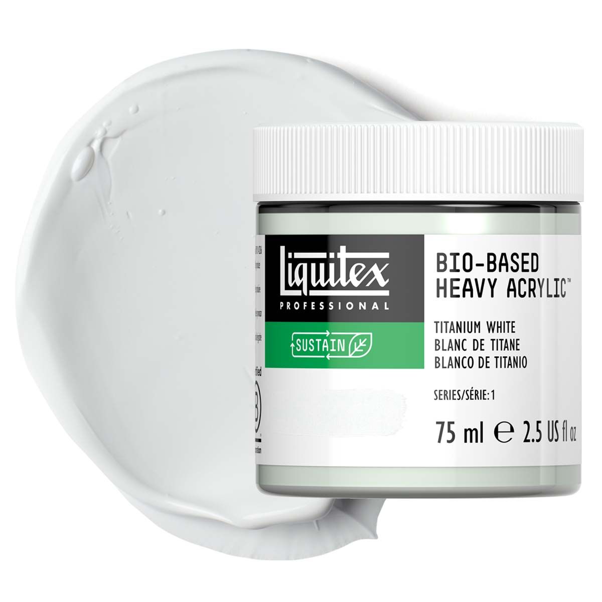 Liquitex Bio-Based Heavy Acrylic - Titanium White, 75ml Jar | Jerry's ...