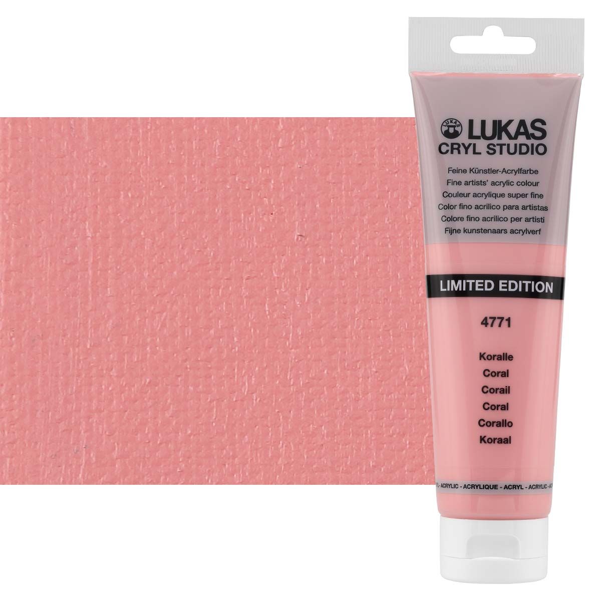 Lukas Cryl Studio Acrylic Paint - Coral, 125ml Bottle | Jerry's Artarama