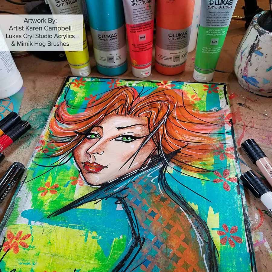 Lukas Cryl Studio Acrylic Paint - Mulberry, 125ml Bottle | Jerry's Artarama