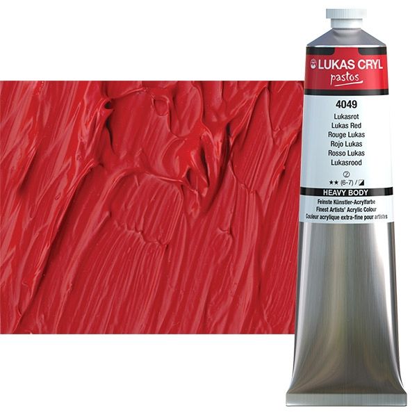 LUKAS CRYL Pastos Acrylics - Lukas Red, 200ml Tube | Jerry's Artarama