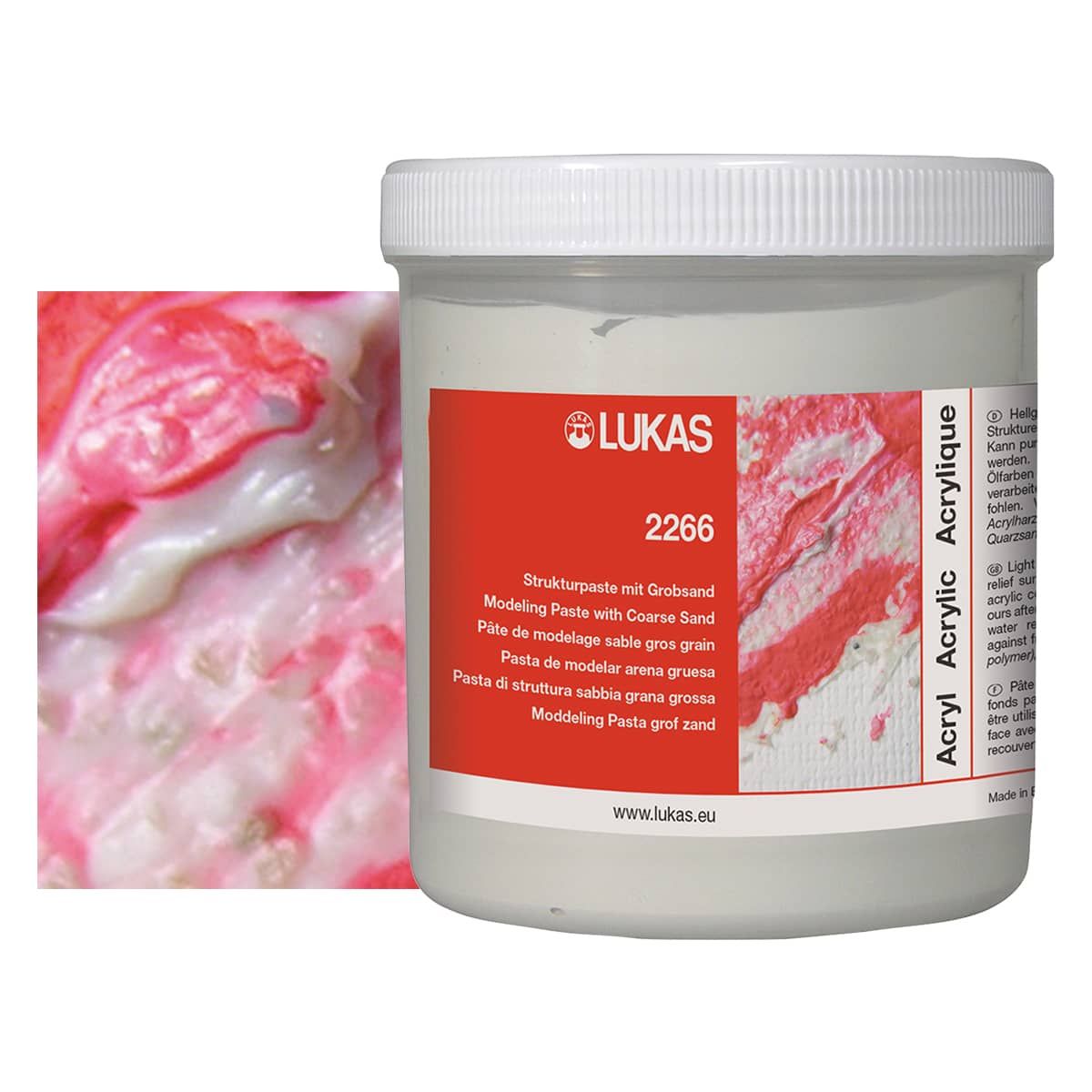 LUKAS Studio Acrylic Medium - Modeling Paste Coarse Sand, 250ml | Jerry's Artarama