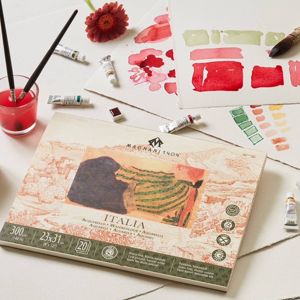 Magnani 1404 Italia Watercolor Block 300lb Cold Press - 9" x 12" (10 ...