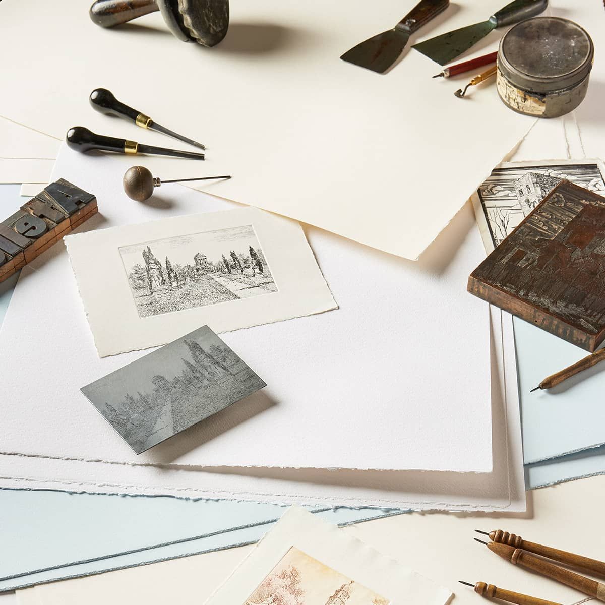 Magnani 1404 Pescia Printmaking Paper 140lb - Grey, 22" x 29.9" (Pack ...