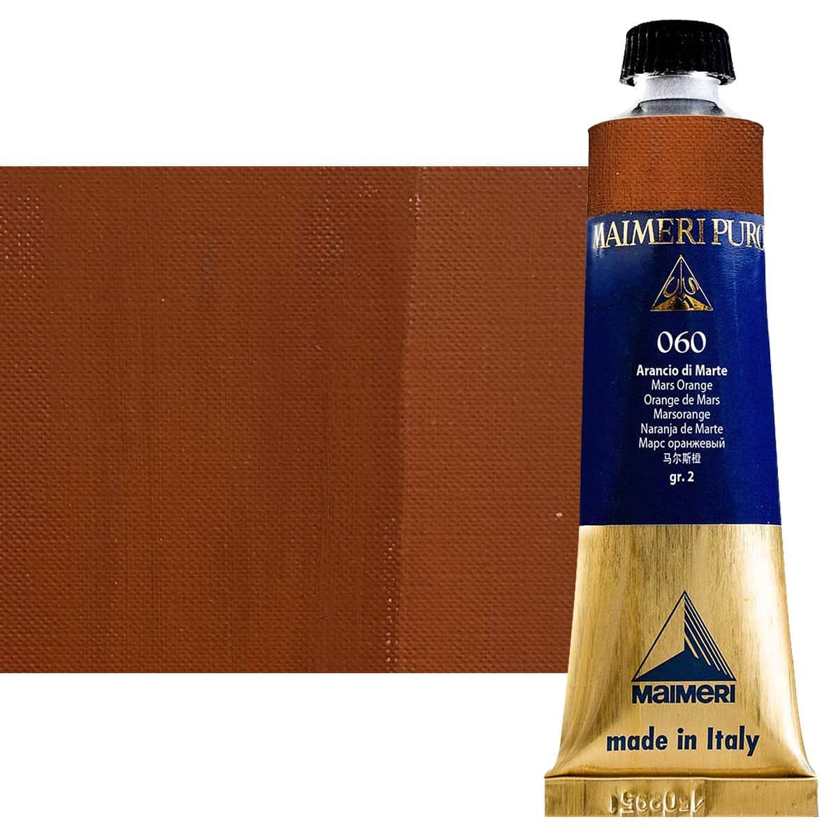 Mars Orange 40ml Maimeri Puro Oil Color | Jerry's Artarama