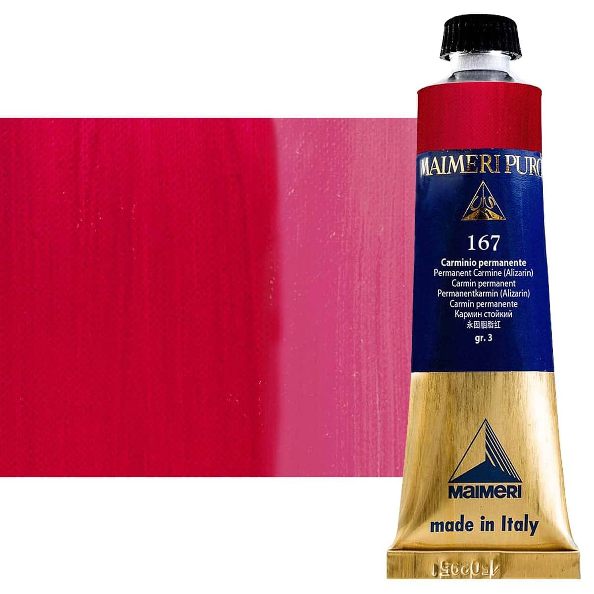 Permanent Carmine (Alizarin) 40ml Maimeri Puro Oil Color | Jerry's Artarama