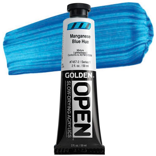 GOLDEN Open Acrylic Paints Manganese Blue Hue 2 oz | Jerry's Artarama