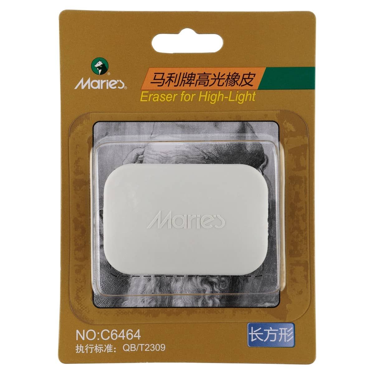 Marie's Eraser White Rectangle | Jerry's Artarama