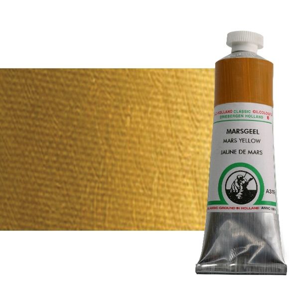 Old Holland Oil Color, Mars Yellow, 40ml Tube | Jerry's Artarama