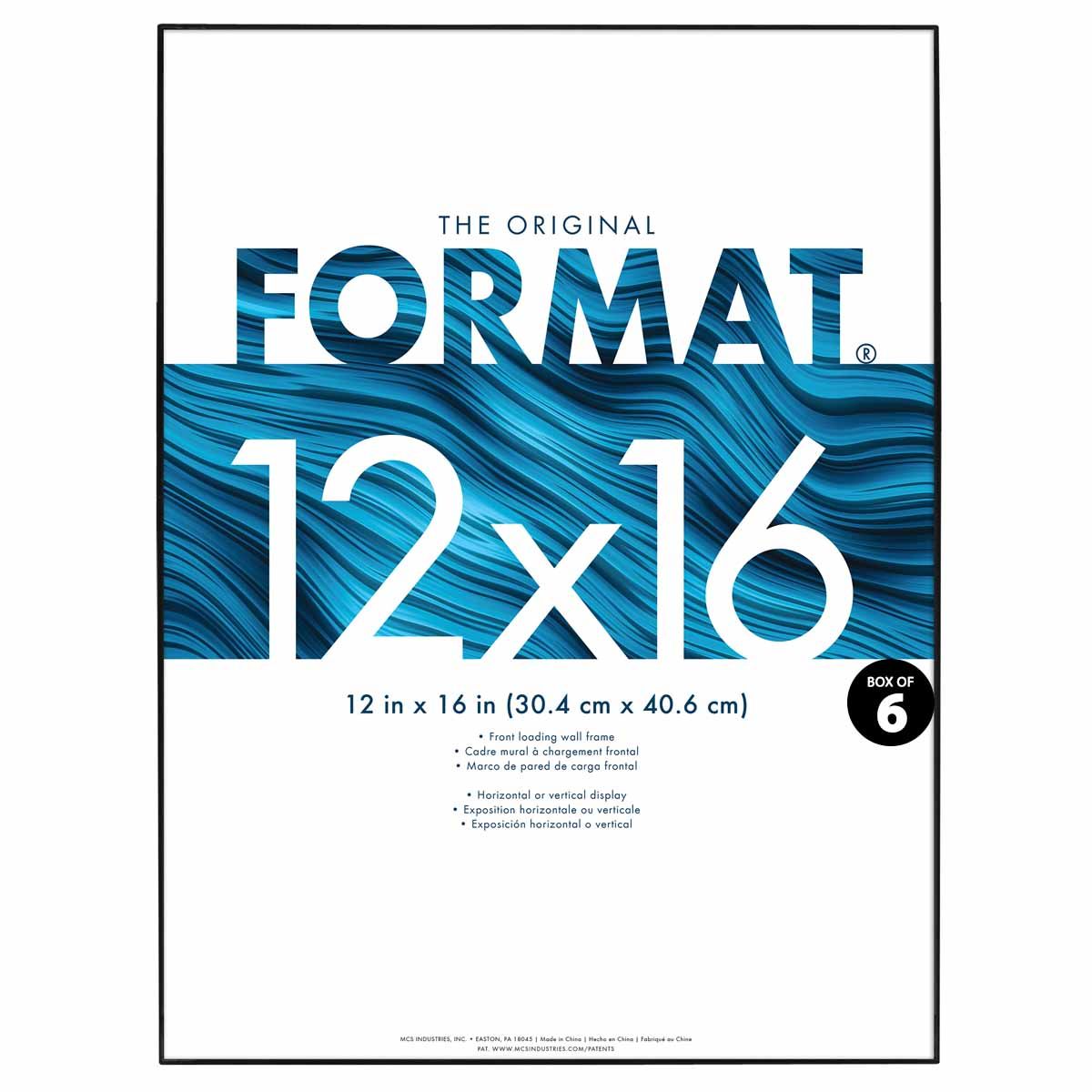 MCS Format Frame 12 x 16 Black, Box of 6 | Jerry's Artarama