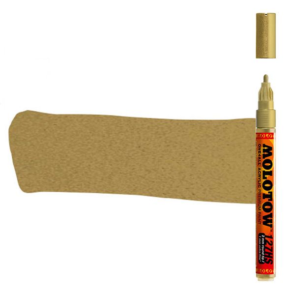 Molotow ONE4ALL 2mm Marker - Metallic Gold | Jerry's Artarama