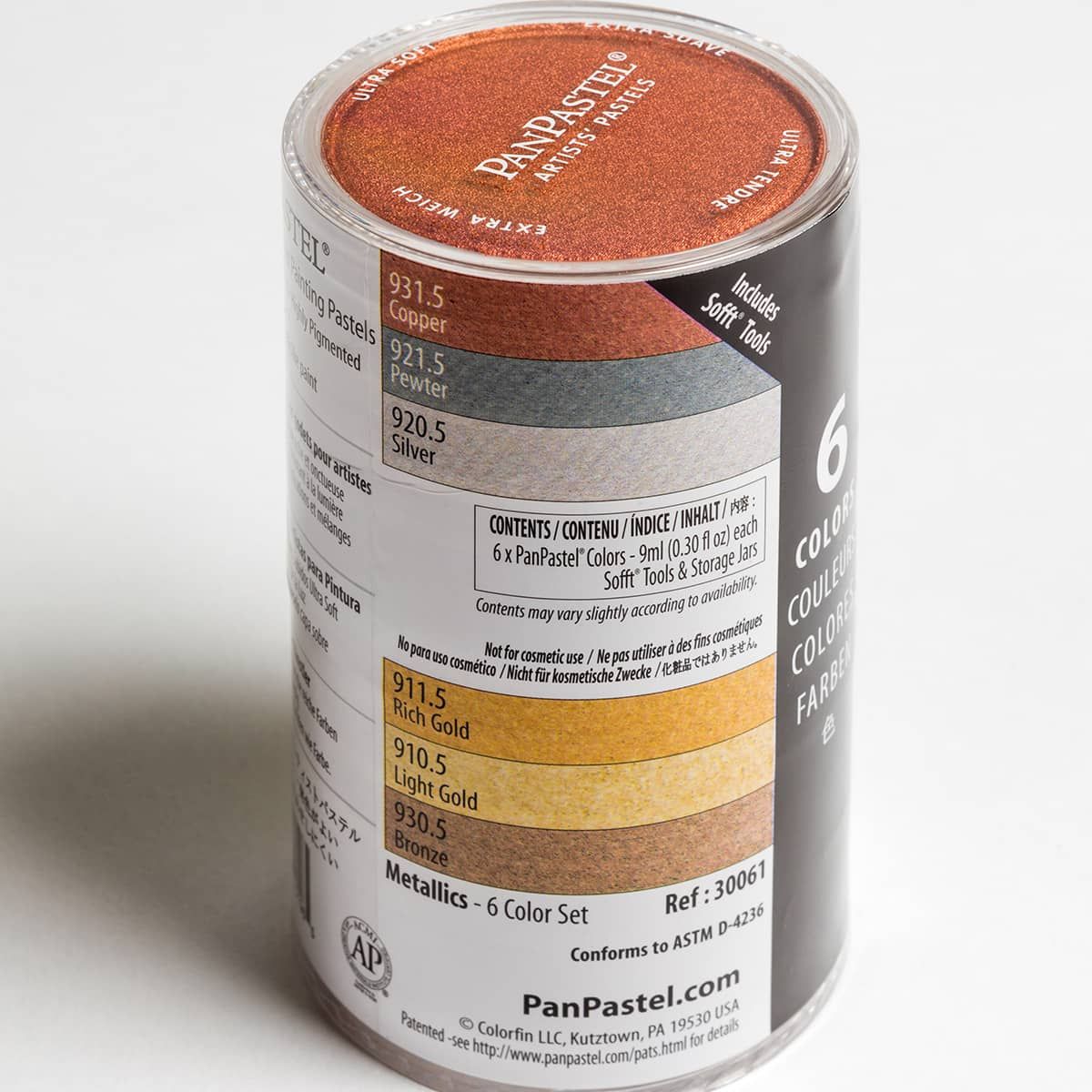 PanPastel™ Artists' Pastels - Metallics, Set of 6 | Jerry's Artarama