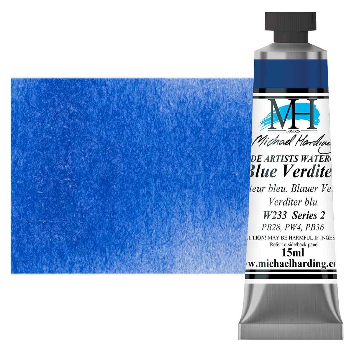 Michael Harding Watercolor - Blue Verditer, 15ml Tube | Jerry's Artarama