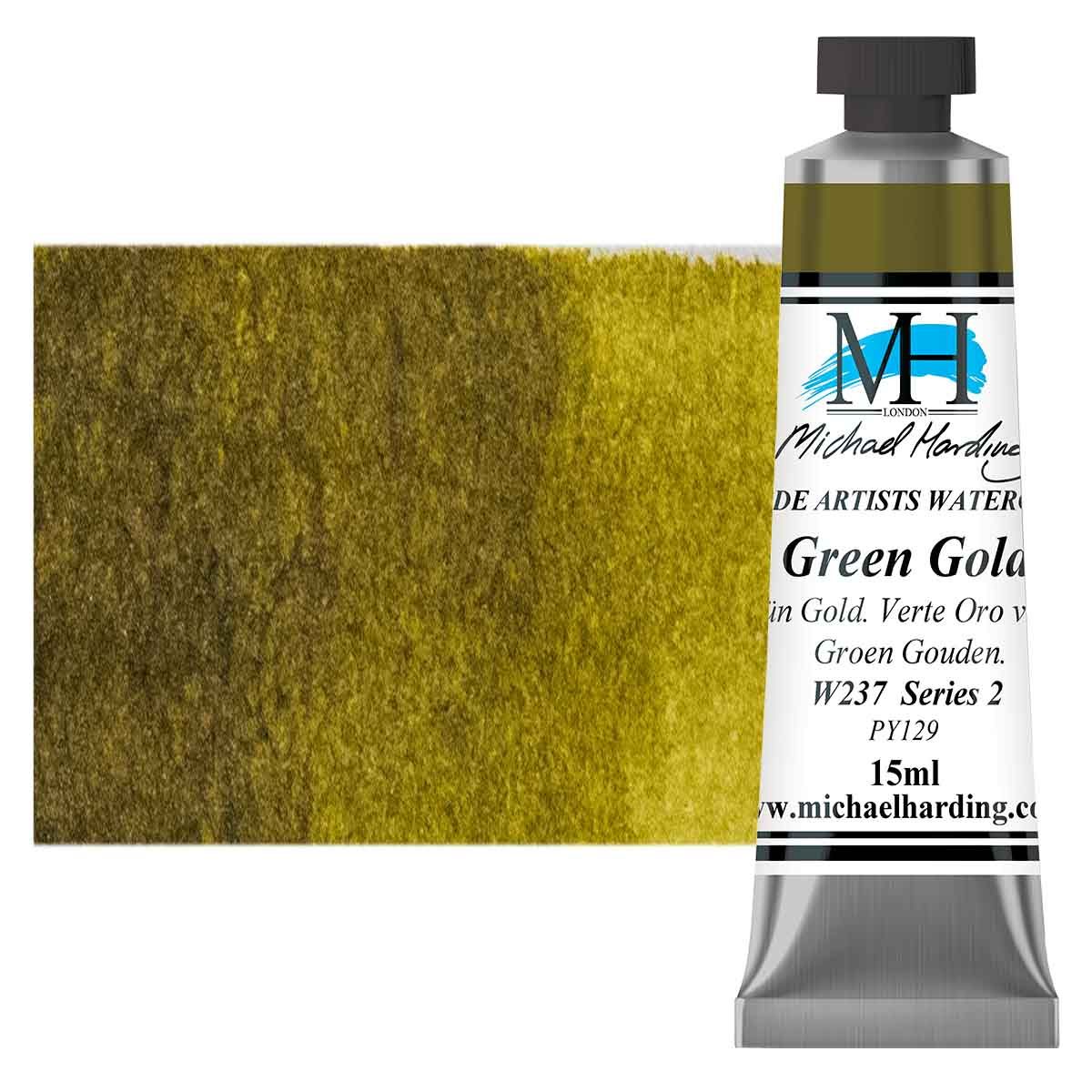 Michael Harding Watercolour - Green Gold, 15ml Tube | Jerry's Artarama