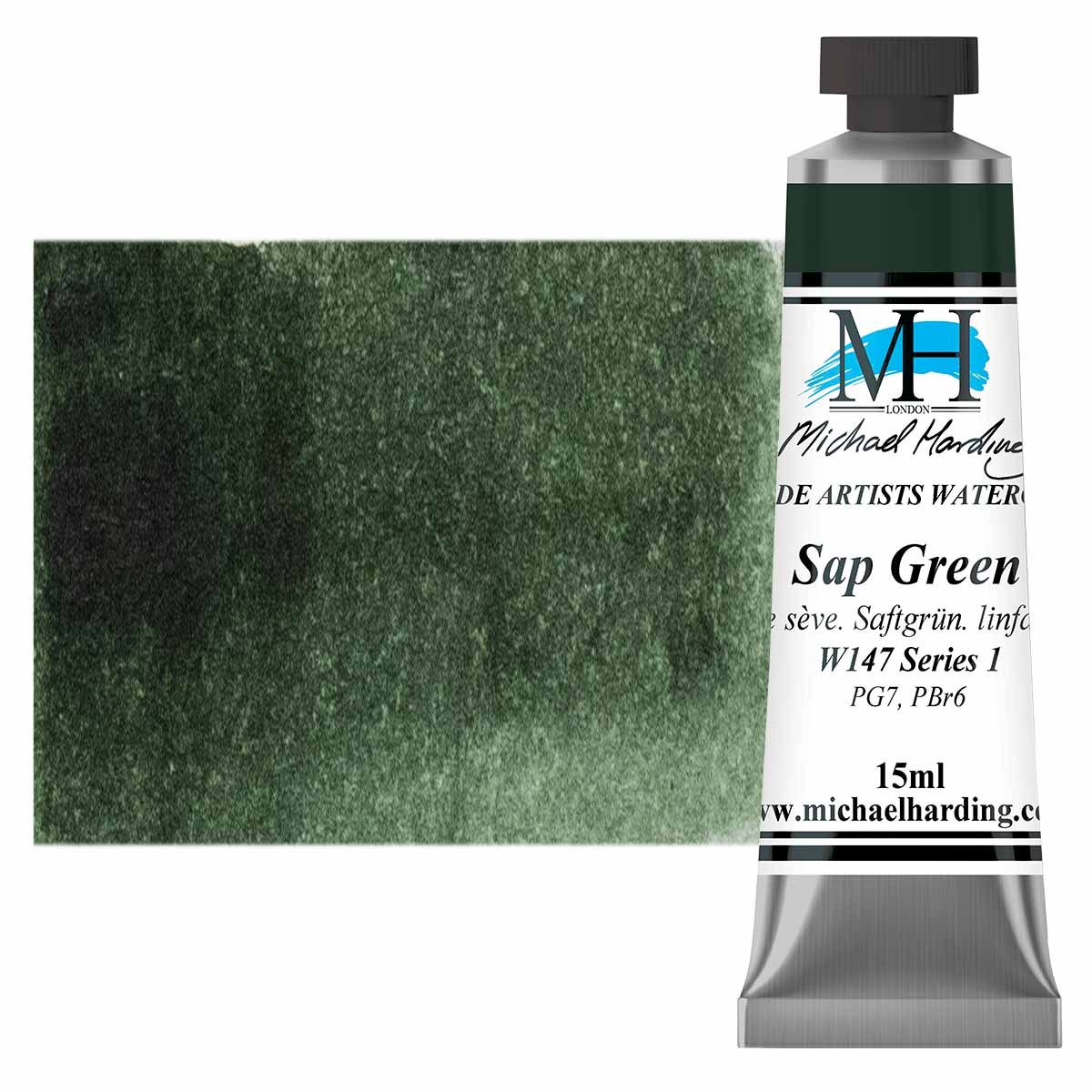 Michael Harding Watercolour - Sap Green, 15ml Tube | Jerry's Artarama