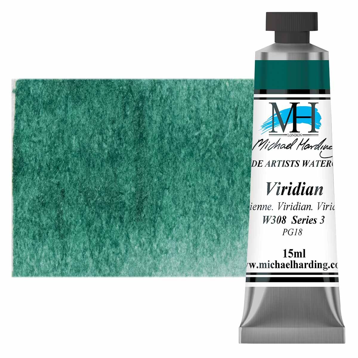 Michael Harding Watercolour - Viridian, 15ml Tube | Jerry's Artarama