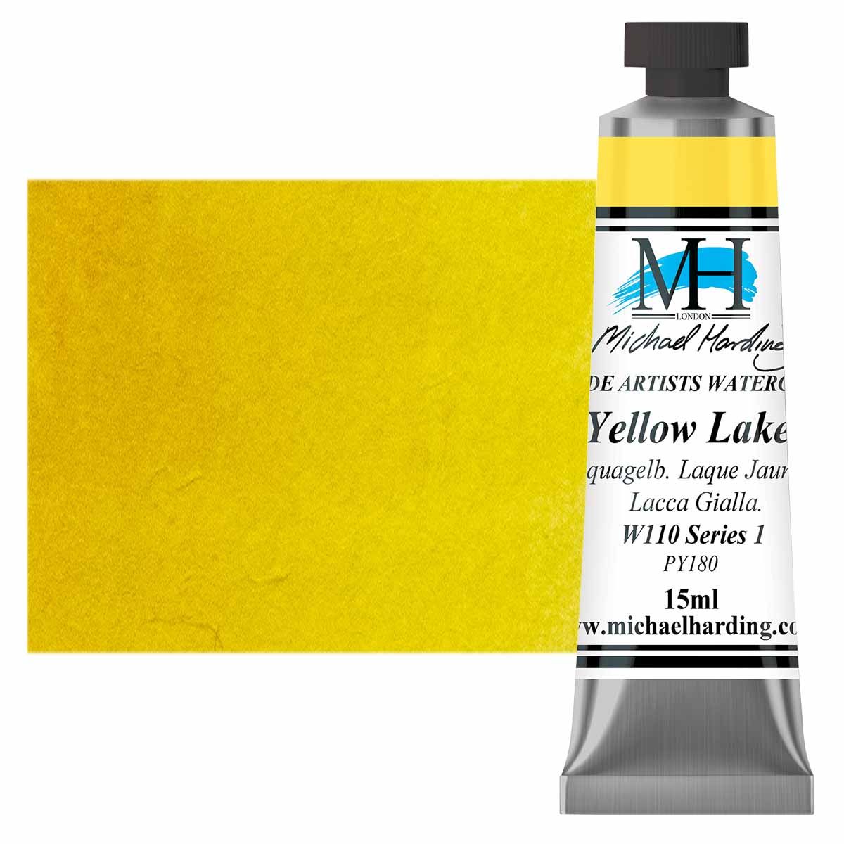 Michael Harding Watercolor - Yellow Lake, 15ml Tube | Jerry's Artarama
