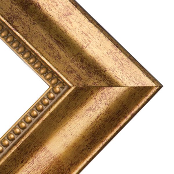 Bordeaux 3" Flat Gold Beaded Wood Frame with acrylic glazing and ...