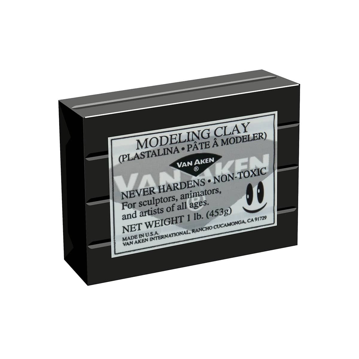 Plastalina Modeling Clay 1 lb. Bar - Black | Jerry's Artarama