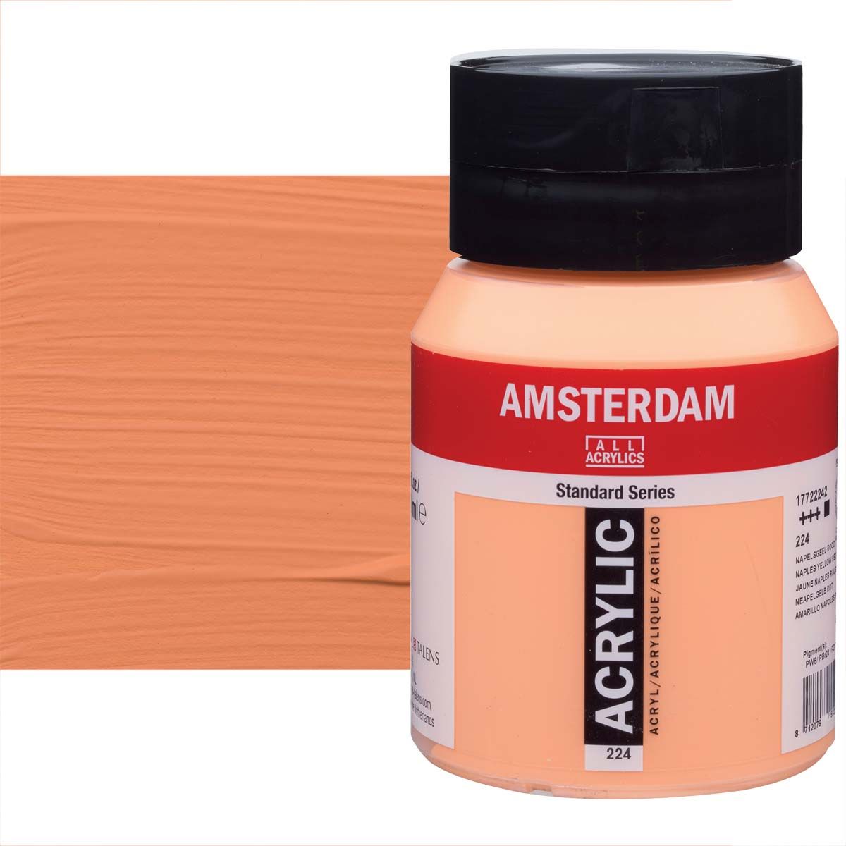 Amsterdam Standard Series Acrylic Paint - Naples Yellow Red, 500ml Jar ...