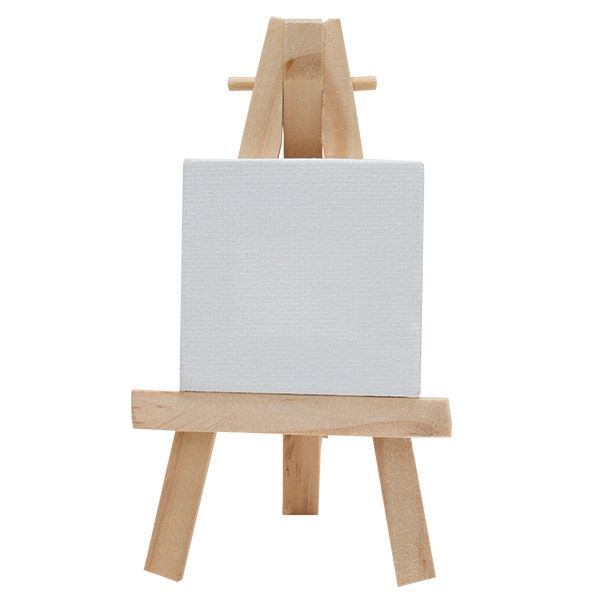 Ultra-Mini Box of 50 Natural Easels w/ 50 White 2"x2" Stretched ...