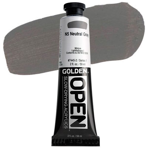 GOLDEN Open Acrylic Paints Neutral Grey 5 2 oz | Jerry's Artarama
