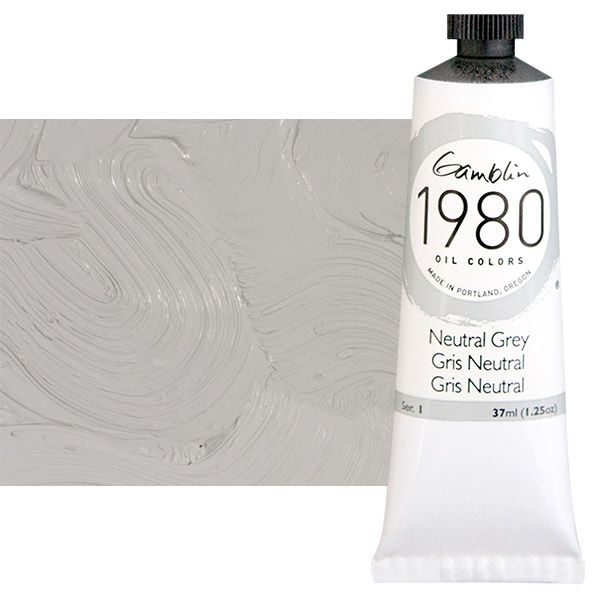 Gamblin 1980 Oil Colors 37 ml Tubes - Neutral Grey | Jerry's Artarama