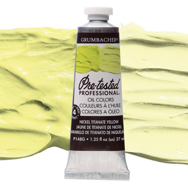 Grumbacher Pre-Tested Oil Paint 37 ml Tube - Nickel Titanate Yellow ...