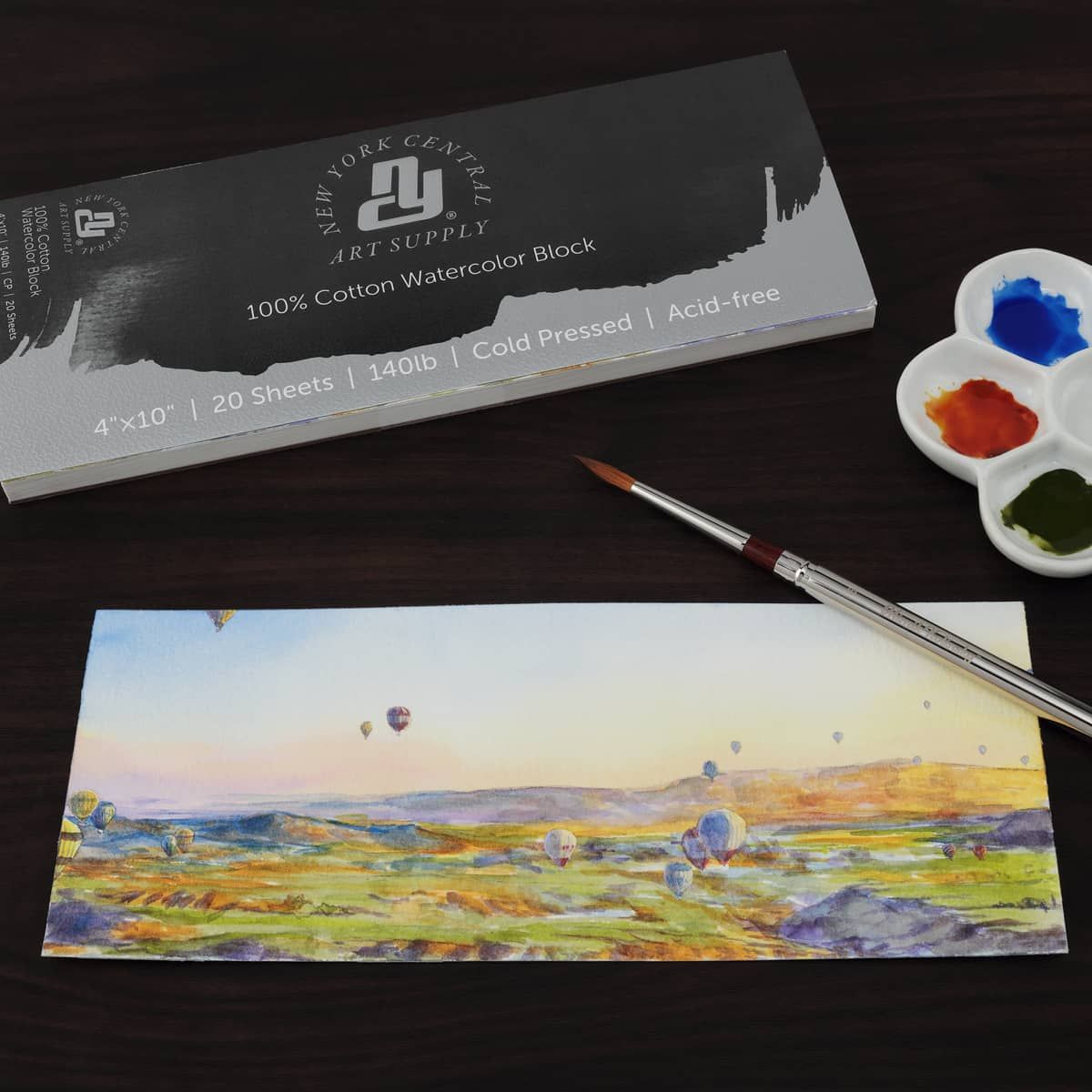 New York Central Watercolor Block 140lb Cold Press - 5" x 7" (20 Sheets ...