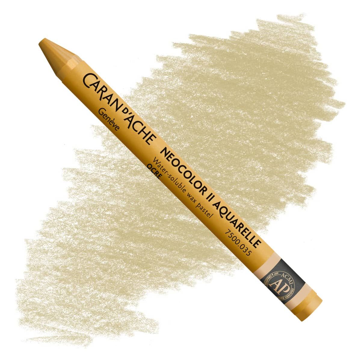 Caran d'Ache Neocolor II Water-Soluble Wax Pastels - Ochre, No. 035 ...