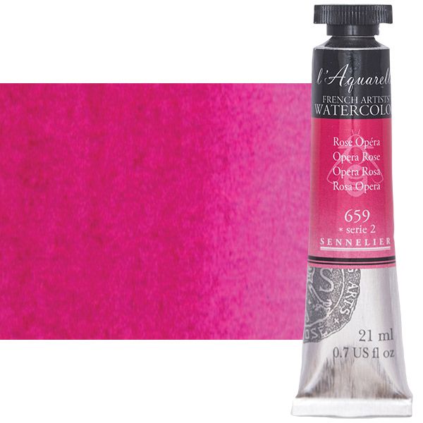 Sennelier l'Aquarelle Artists Watercolor - Opera Rose, 21ml Tube ...