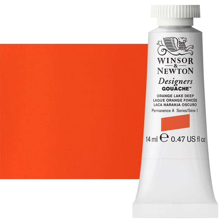 Winsor & Newton Designers Gouache 14ml Tube - Orange Lake Deep | Jerry ...