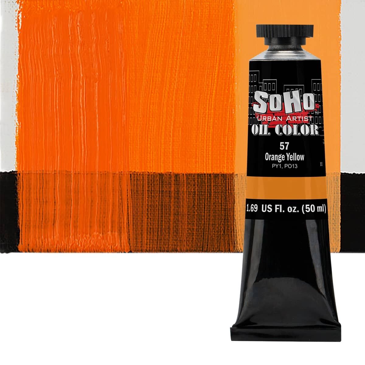 Soho Artist Oil Color Orange Yellow, 50ml Tube | Jerry's Artarama
