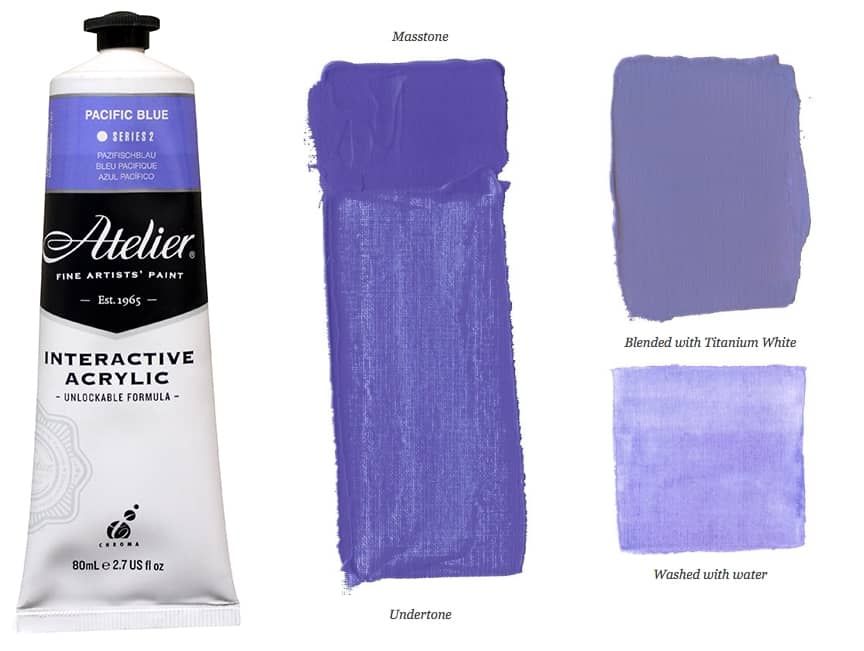 Chroma Atelier Interactive Artists Acrylic Pacific Blue 80 ml | Jerry's ...