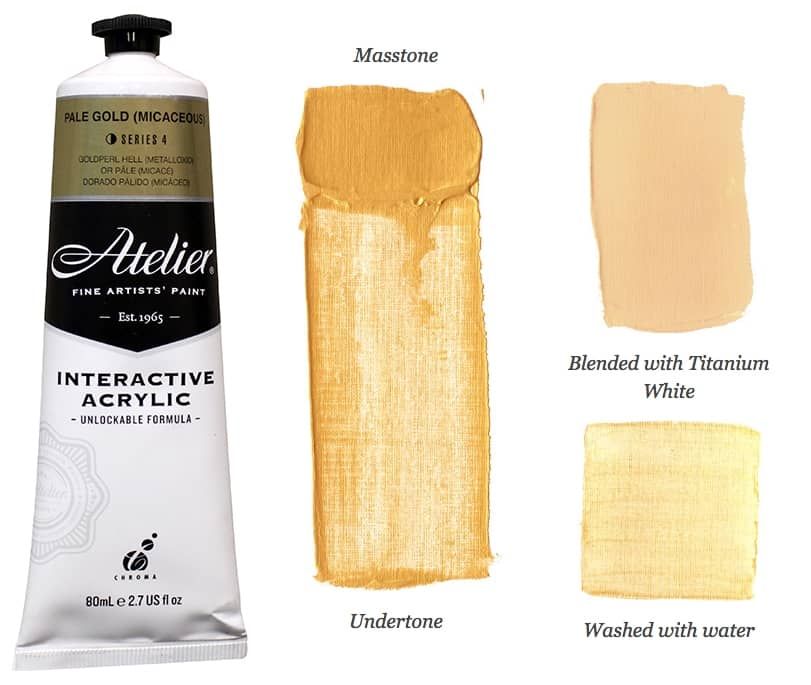 Chroma Atelier Interactive Artists Acrylic Pale Gold 80 ml | Jerry's ...