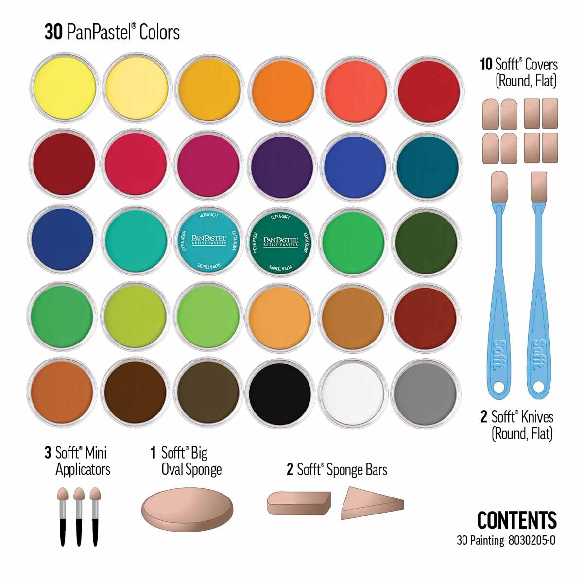 PanPastel® Artists' Pastels - Pure Colors Painting Set of 30 | Jerry's ...