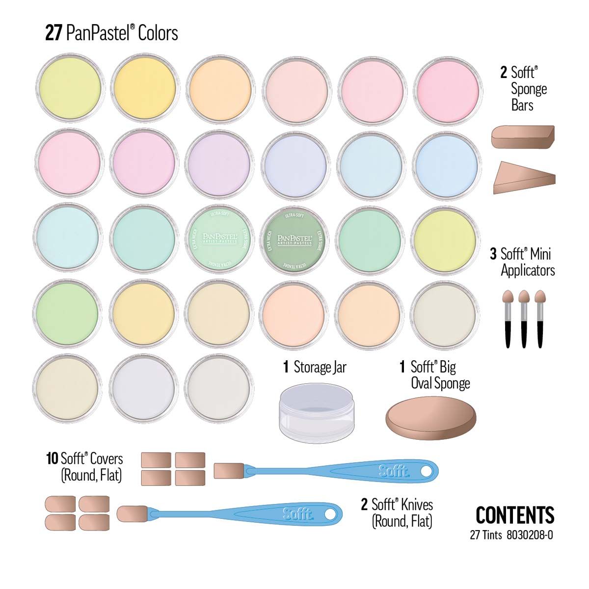 PanPastel® Artists' Pastels - Tints Set of 27 | Jerry's Artarama