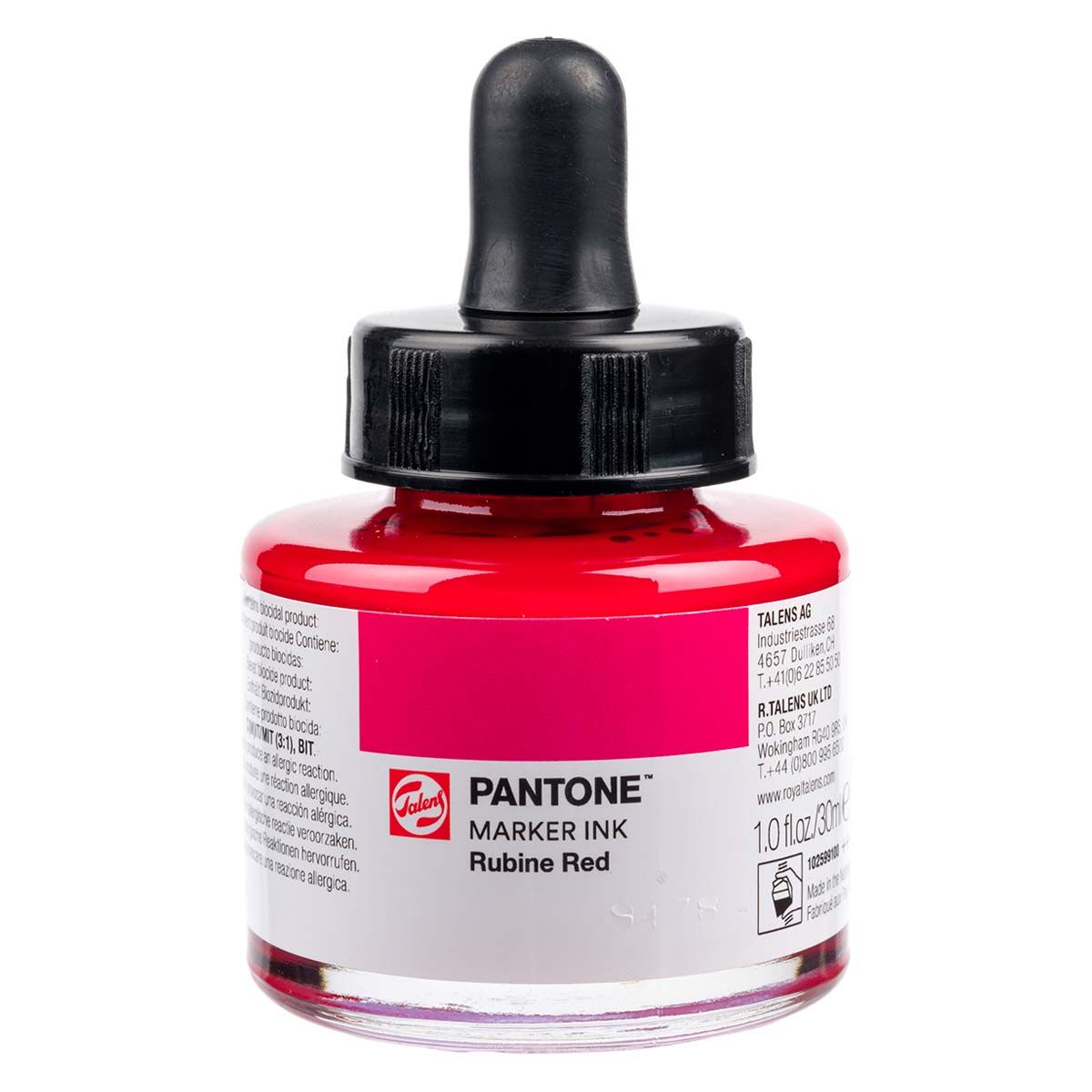 Pantone Marker Ink Bottle, Rubine Red (30ml) | Jerry's Artarama